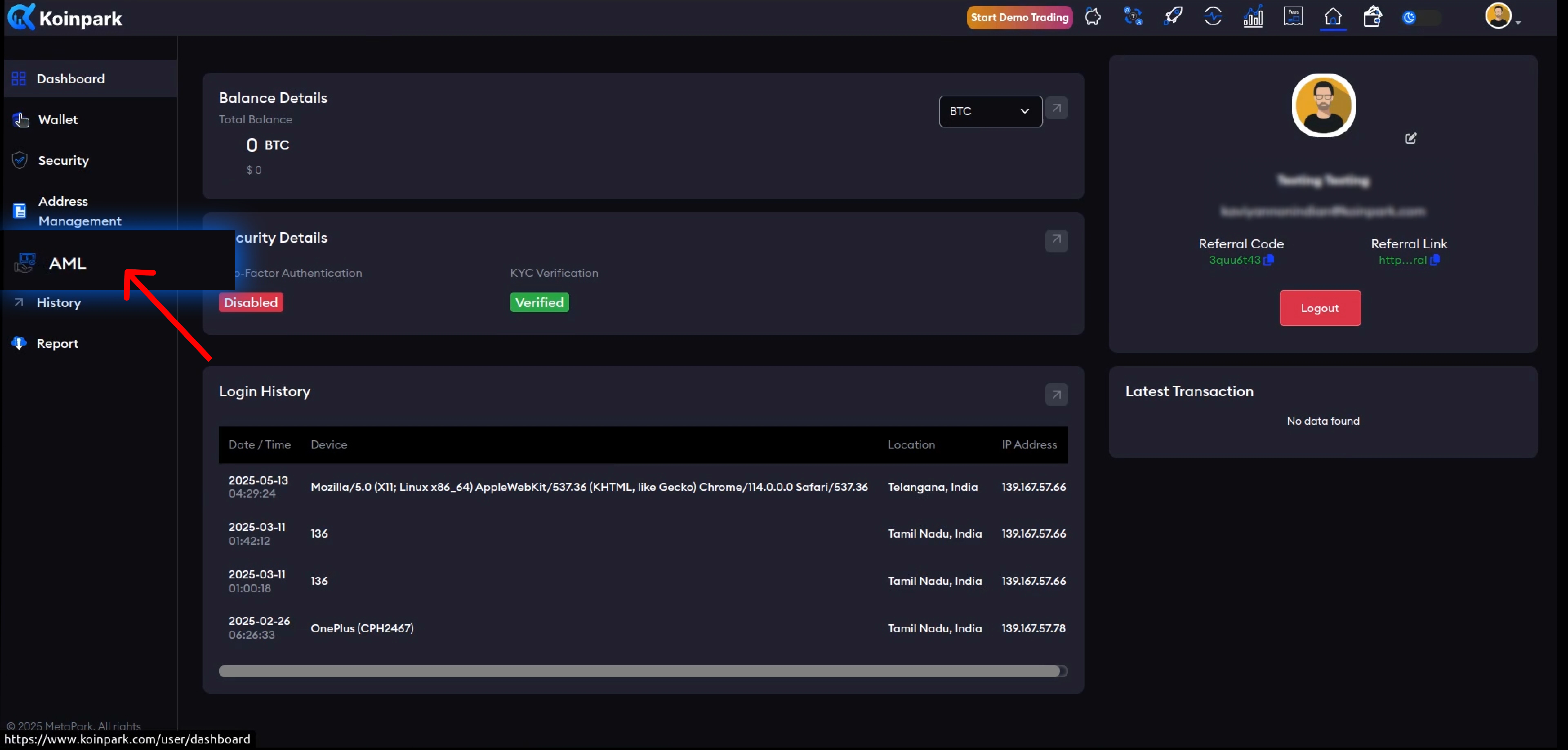 AML Verification Guide | Koinpark Support