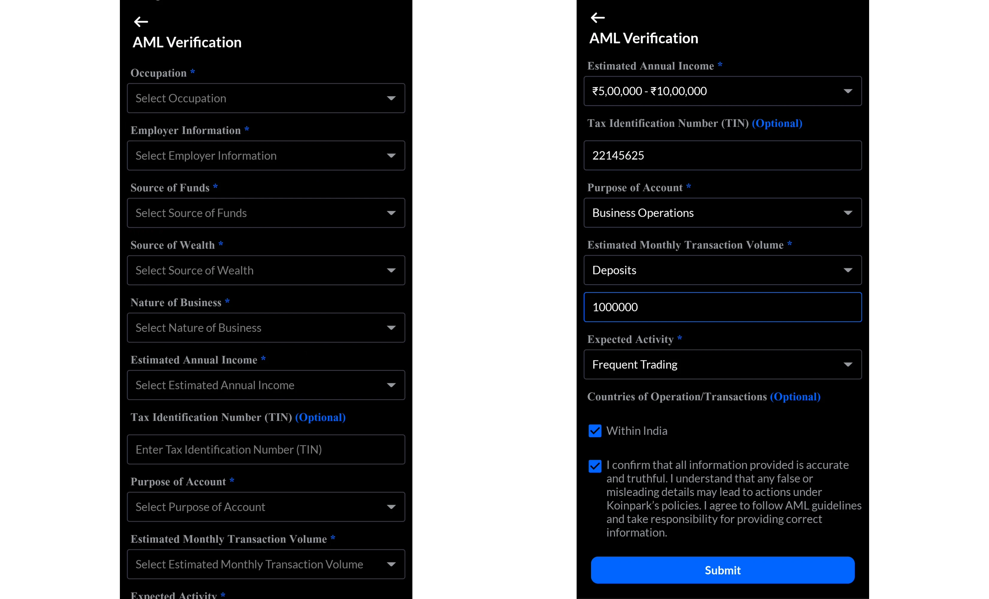 AML Verification Guide | Koinpark Support